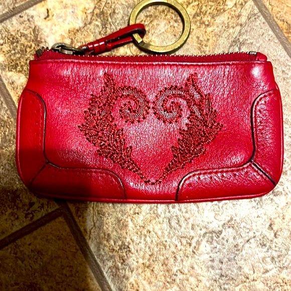 Cole Haan | Bags | Cole Haan Vintage Red Leather Coin Purse With Heart ...